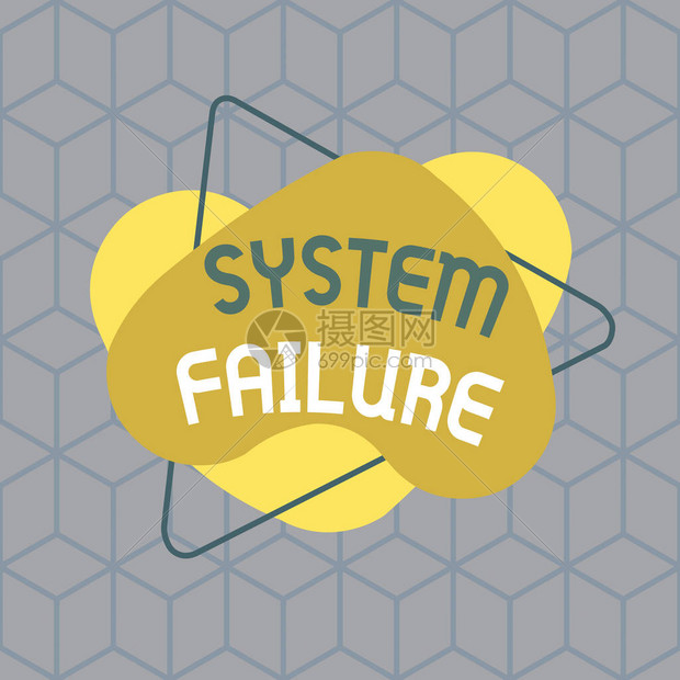 显示系统故障的概念手写概念含义由于硬件故障或软件问题而发生非对称格式图案对象插画图片下载-正版图片504454807-摄图网
