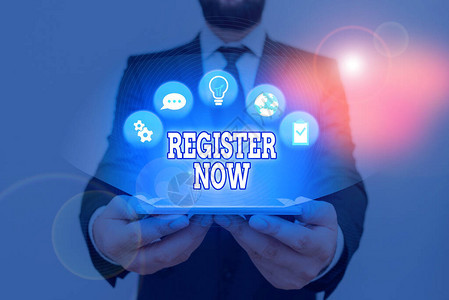 手写文本立即注册概念照片官方列表或记录显示或内容进高清图片下载-正版图片504457617-摄图网