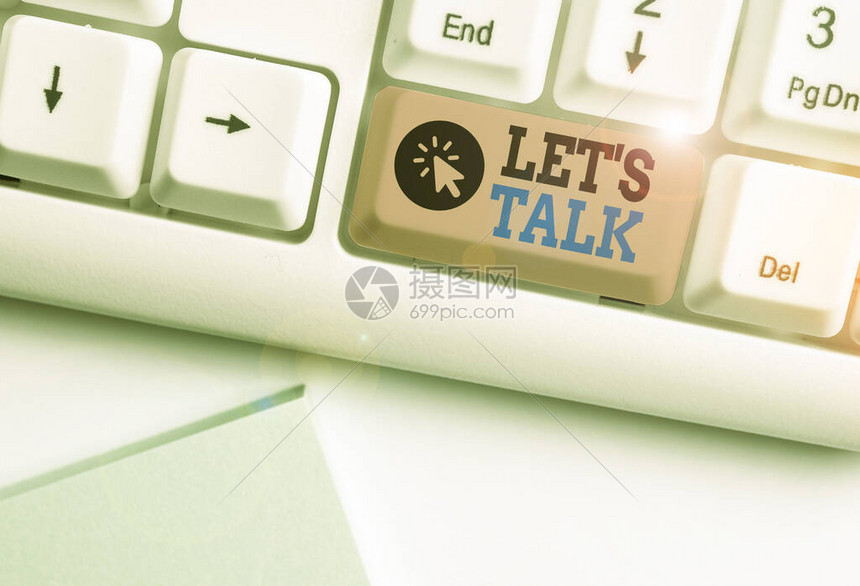 概念手写显示LetTalk概念意指诚实和直接地讨论诸如计高清图片下载-正版图片504467623-摄图网