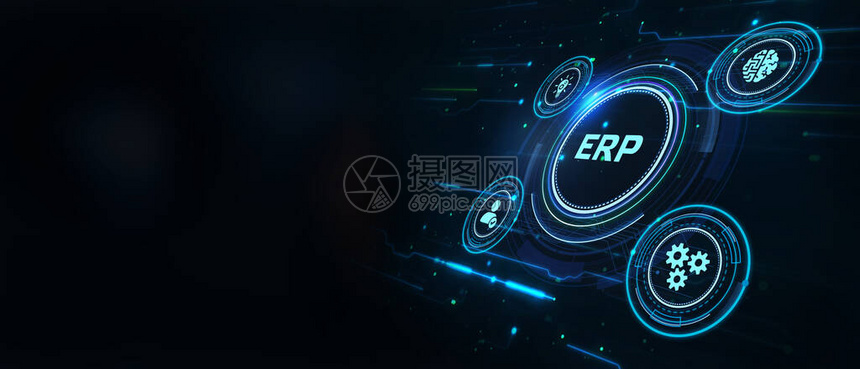 商业技术互联网和络概念企业资源规划ERP高清图片下载-正版图片504473761-摄图网