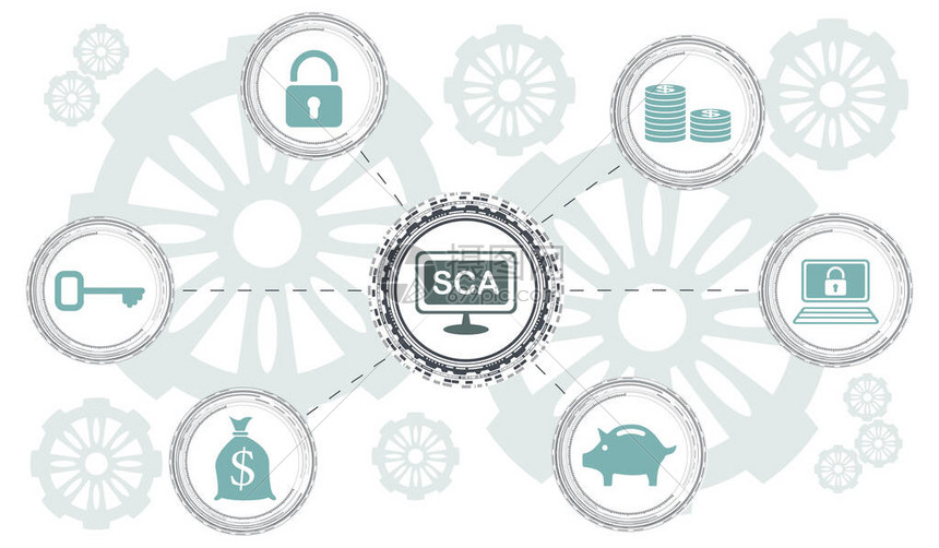 带有连接图标的sca概念高清图片下载-正版图片504474212-摄图网