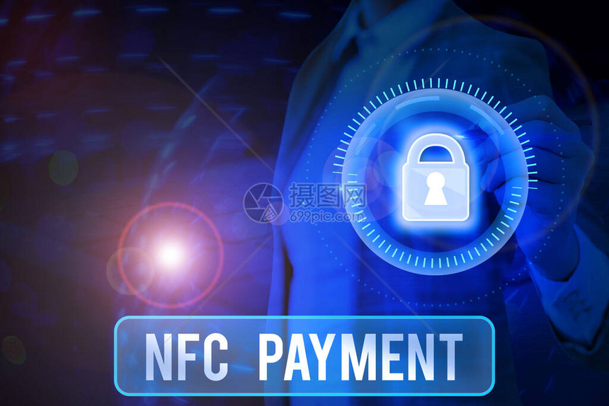 NfcPaying概念意思是使用近地点通信技术的无接触支付不连线支付高清图片下载-正版图片504488556-摄图网