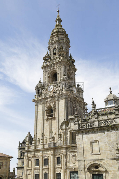 圣地亚哥德孔波斯特拉大教堂西高清图片下载-正版图片504532855-摄图网
