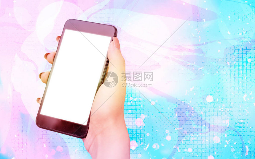 在多彩布OKh背景下带白色显示屏高清图片下载-正版图片504533326-摄图网