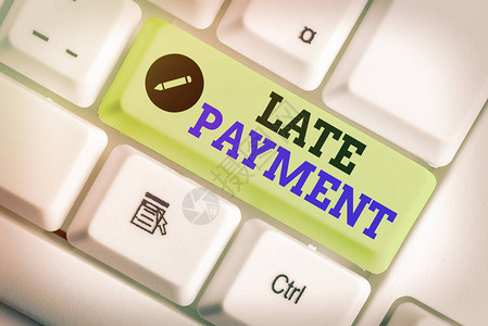 显示延迟付款的书面说明到期日过后向贷方付高清图片下载-正版图片504555826-摄图网