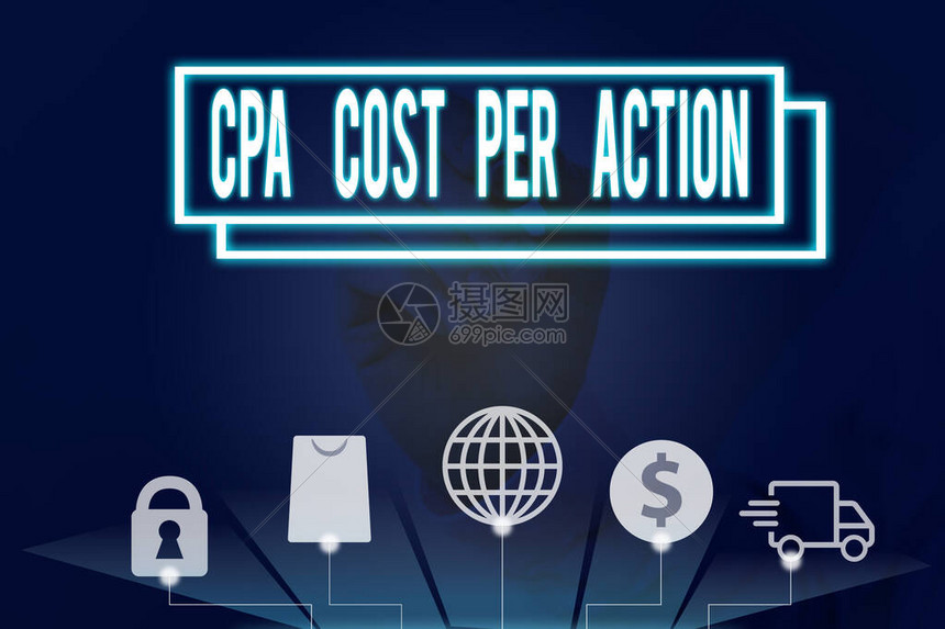 概念手写显示每次操作的Cpa成本概念意味着当用户点击会员链接高清图片下载-正版图片504569221-摄图网
