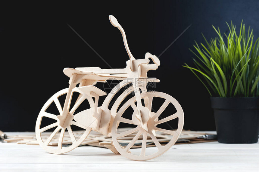 Balsa木制自行车模型包霍高清图片下载-正版图片504575168-摄图网