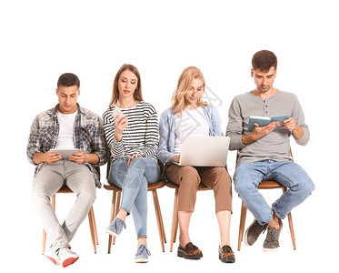 在白色背景上排队等候的人高清图片下载-正版图片504576717-摄图网