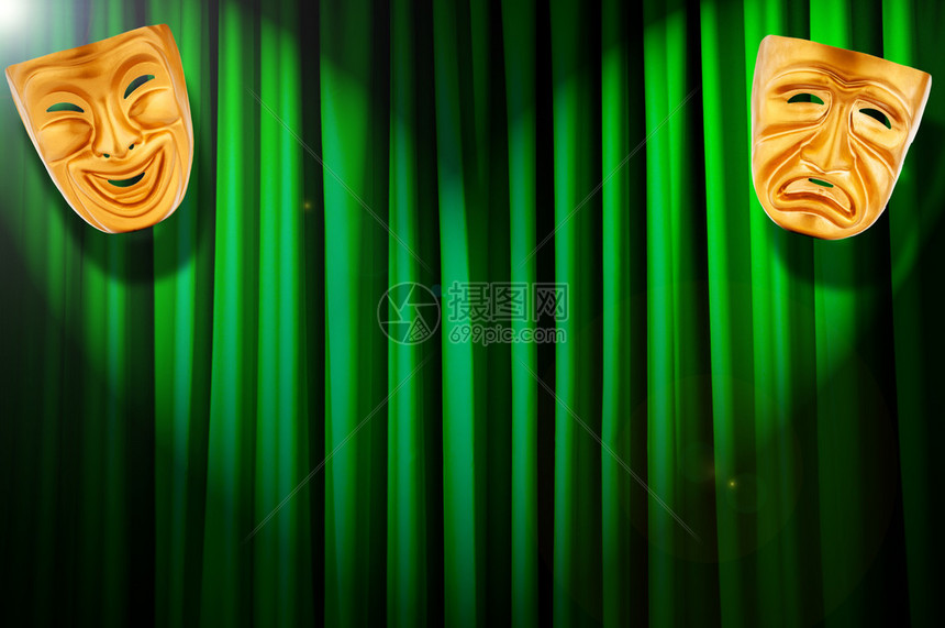 带面具的戏剧表演概念高清图片下载-正版图片504705970-摄图网