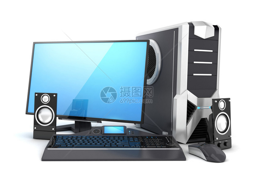 一台现代化的强大的计算机在高清图片下载-正版图片504726274-摄图网