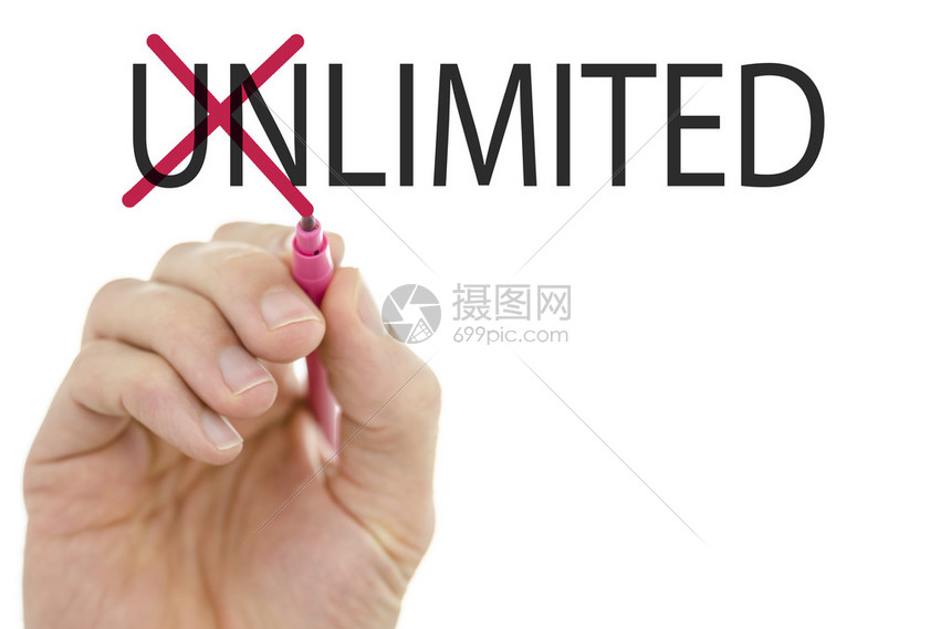 Unlimited一个人在Unlimited这个词中穿过Un的对立概念高清图片下载-正版图片504803494-摄图网
