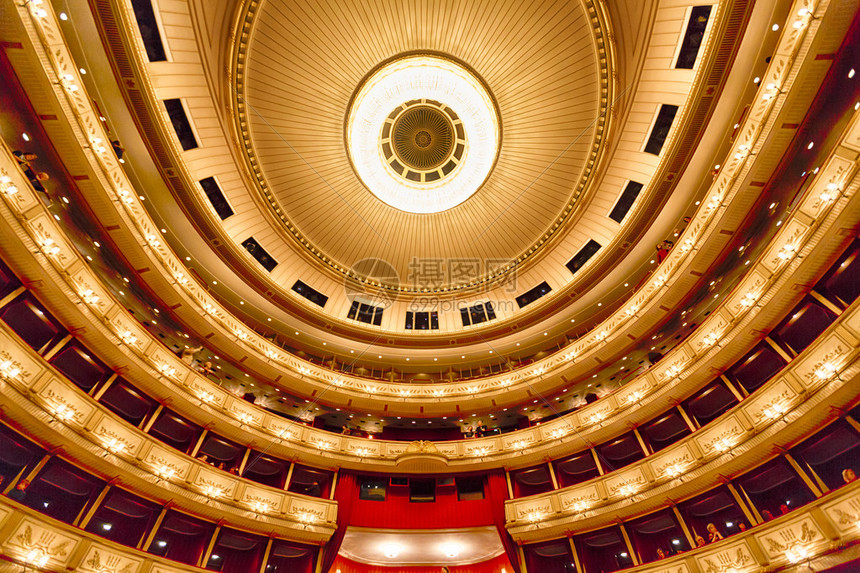 奥地利维也纳歌剧院大厦内地景观高清图片下载-正版图片504864430-摄图网