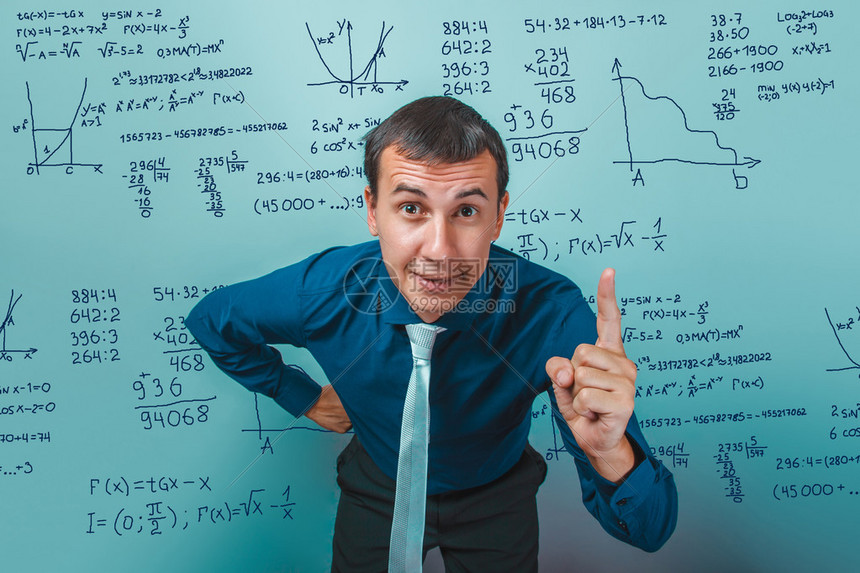 老师科学家科学教授提出了运气数学公式数学问题信息图表高清图片下载-正版图片504887587-摄图网