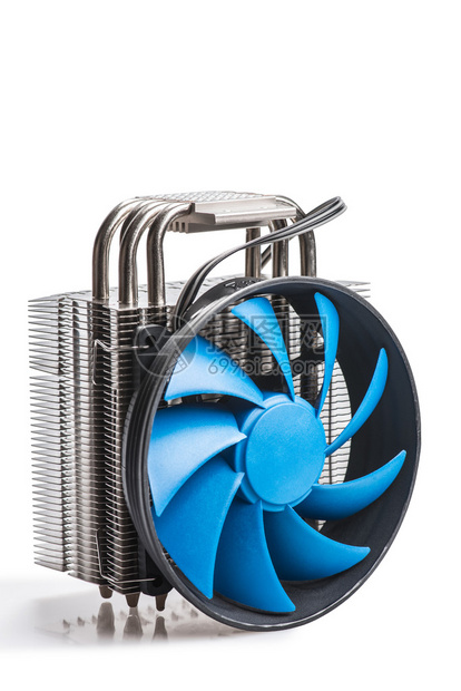 以白色背景隔离的计算机CPU冷却高清图片下载-正版图片504894520-摄图网
