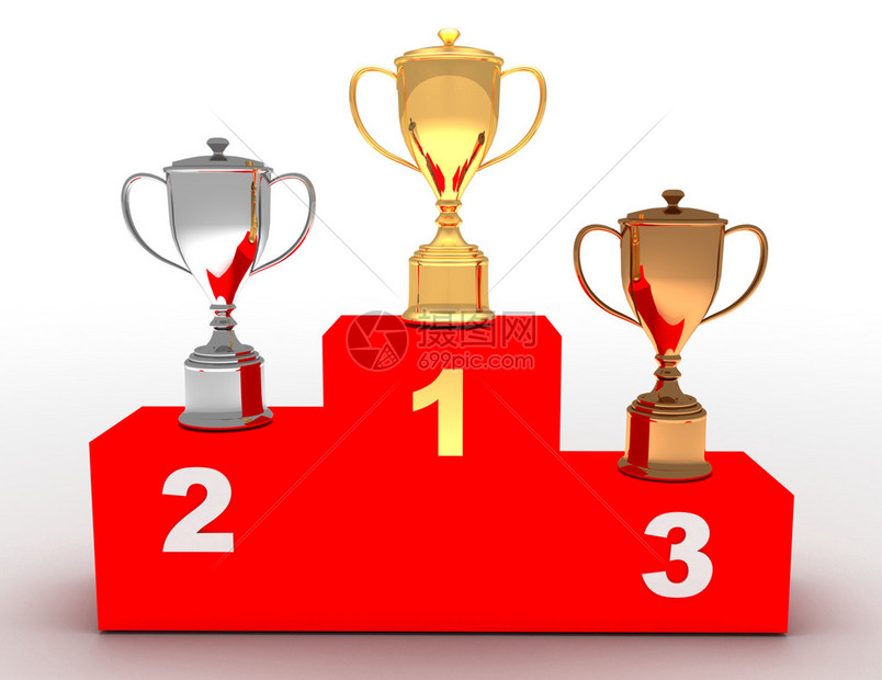 3D冠军领奖台优胜者领奖台概念高清图片下载-正版图片504948498-摄图网