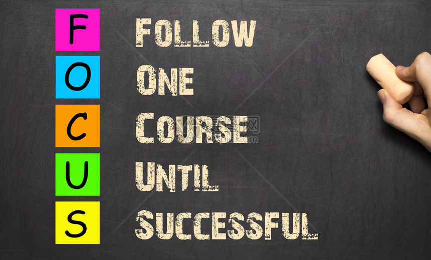 FOCUS概念缩略语写在黑高清图片下载-正版图片504986930-摄图网