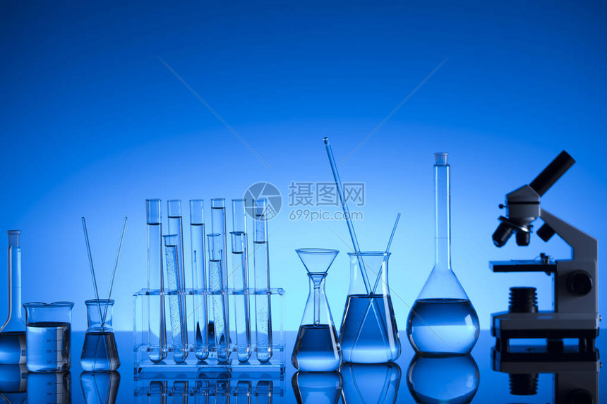 科学实验室实验室玻璃器皿显微镜试管研究与开高清图片下载-正版图片505173982-摄图网
