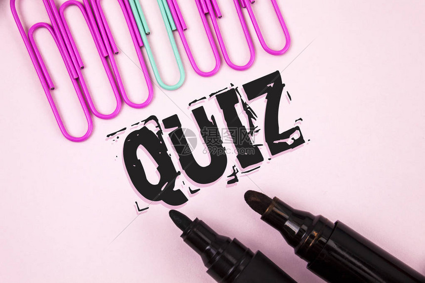 手写文本Quiz概念意指短试评估考试高清图片下载-正版图片505206962-摄图网