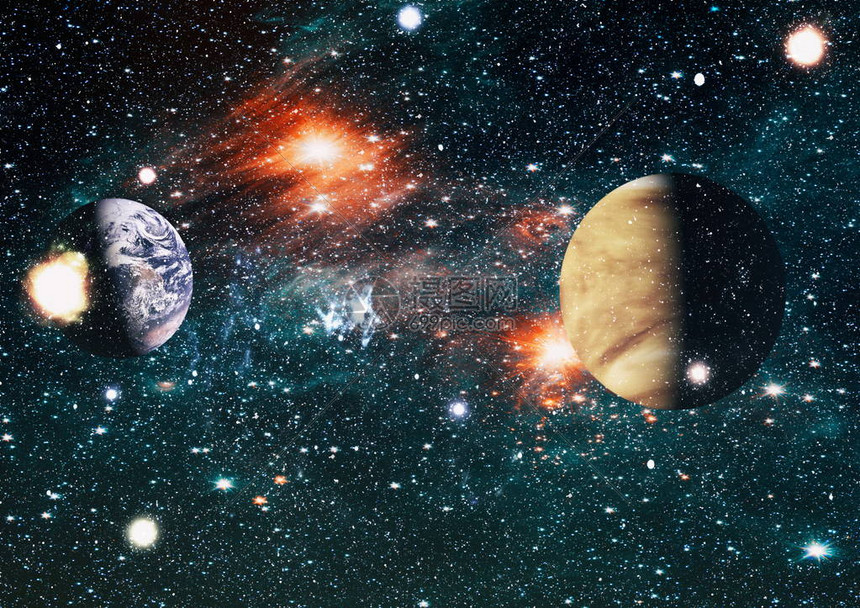 外太空的行星恒星和系高清图片下载-正版图片505280378-摄图网
