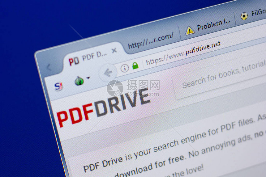 PdfDrive网站主页高清图片下载-正版图片505311183-摄图网