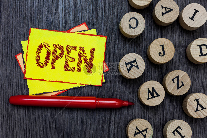 显示Open商业图片展示允许事物通过或立即使用高清图片下载-正版图片505326295-摄图网