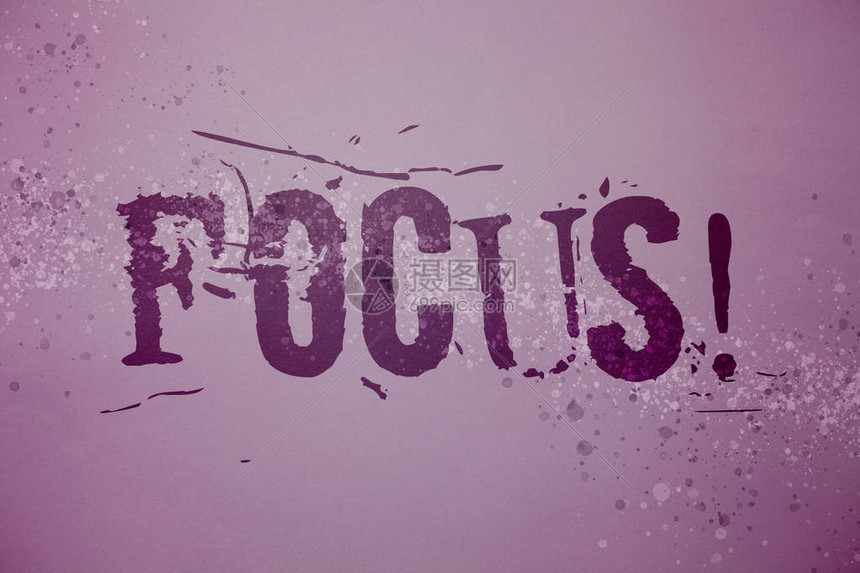 概念手写显示FocusPocus动力调用商业照片文本集中心活动点吸引思想信息紫色背景飞溅的灵感传播高清图片下载-正版图片505329577-摄图网