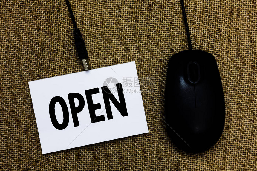 显示Open的书写注释商业图片展示允许事物通过或立即使用高清图片下载-正版图片505333136-摄图网