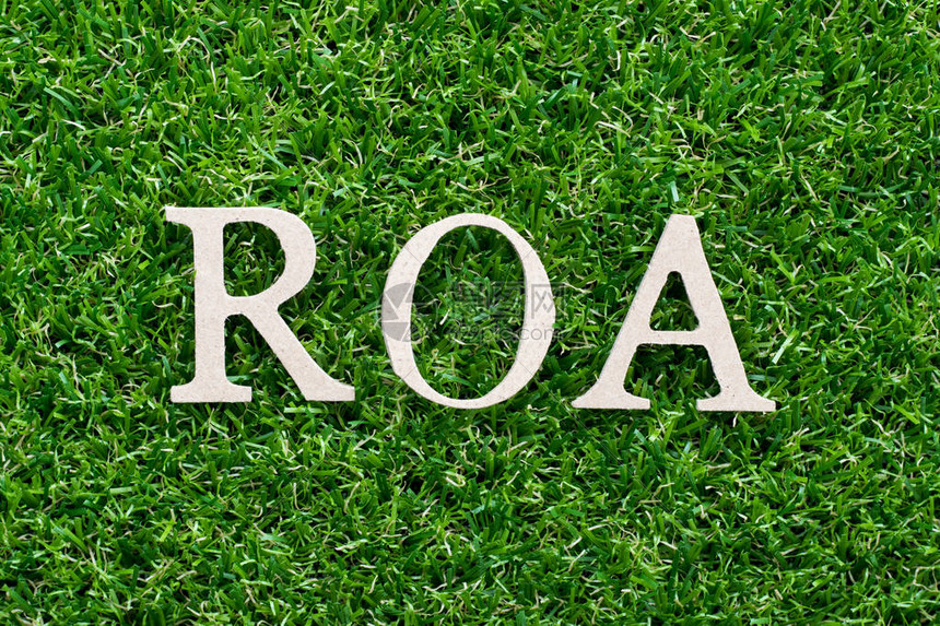人工绿草背景上以ROA资产回报率减少字写成的木高清图片下载-正版图片505397709-摄图网