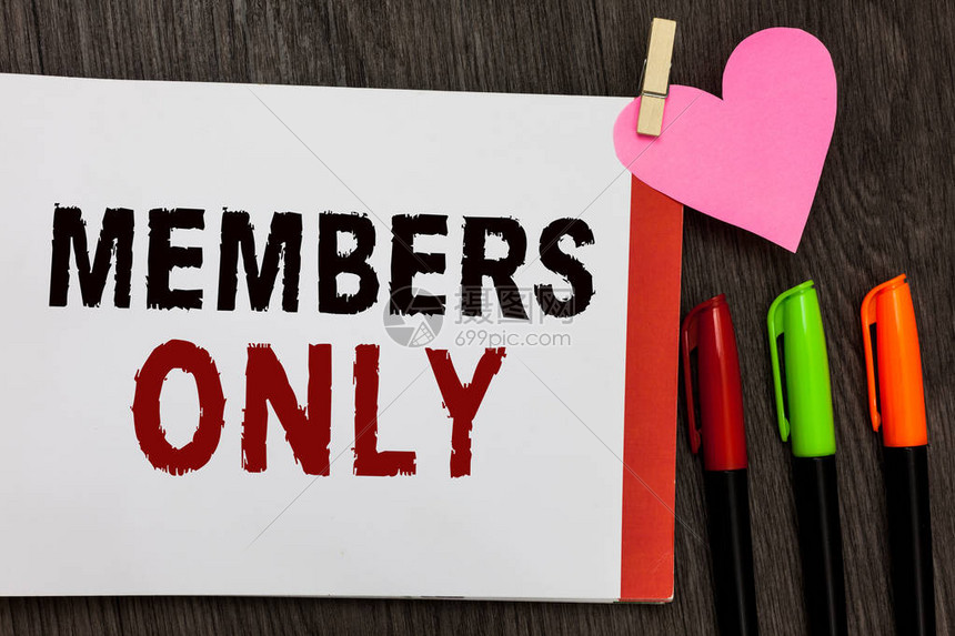文字书写文本仅限会员仅限于个人的商业概念属于团体或组织开放式笔记本页面标记衣夹高清图片下载-正版图片505428609-摄图网