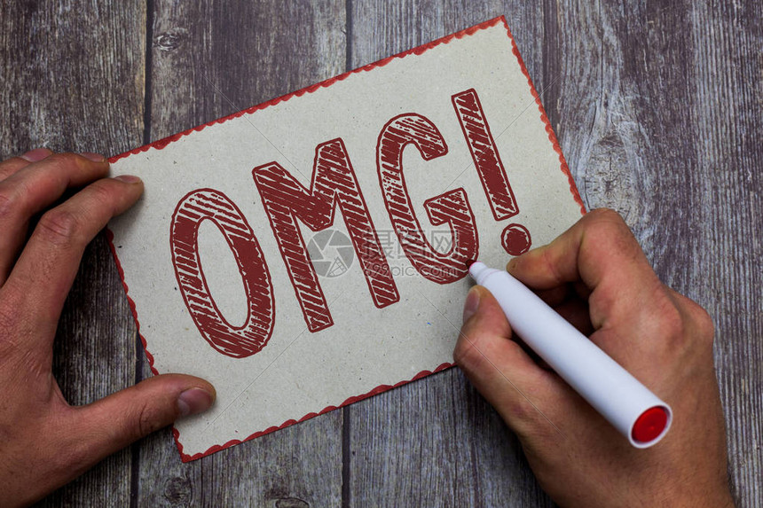 文字书写文本Omg用于表达震惊兴奋难以置信的短信快捷方式表高清图片下载-正版图片505502694-摄图网