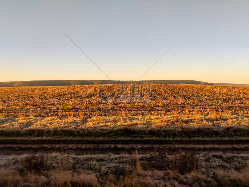秋季早晨的田野高清图片下载-正版图片505505292-摄图网