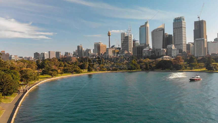 澳大利亚悉尼城市港的空中观望还有建筑物高清图片下载-正版图片505539356-摄图网
