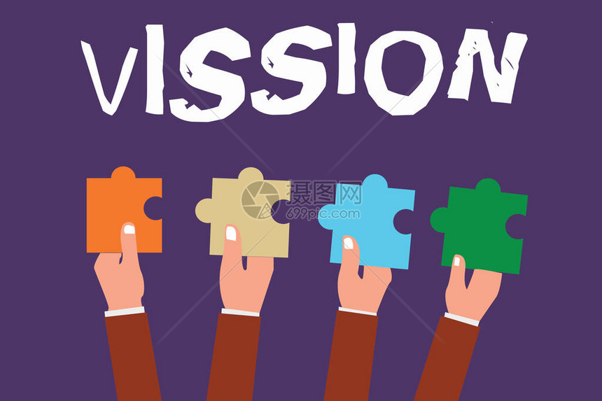 Vission未来能够看到目标灵感规划的商业概念Worldwordworking高清图片下载-正版图片505545460-摄图网