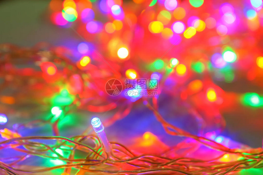 发光的圣诞灯特写高清图片下载-正版图片505592985-摄图网
