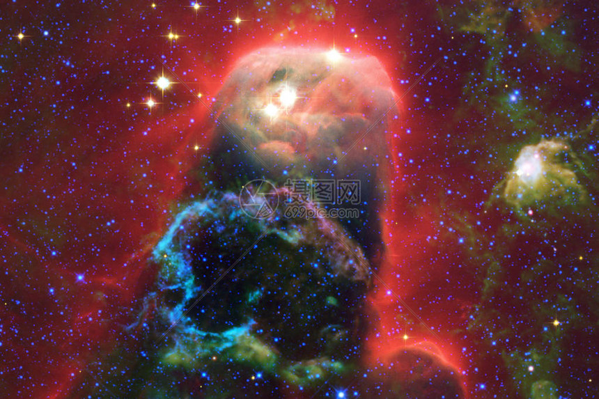 太空之夜美丽的银河系和恒星群高清图片下载-正版图片505733405-摄图网