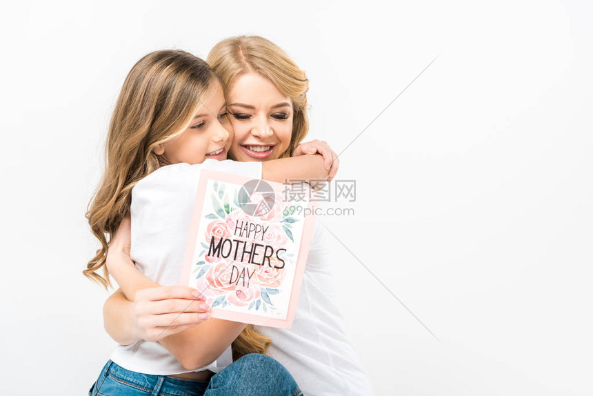 带着快乐的母亲节贺卡高清图片下载-正版图片505818076-摄图网