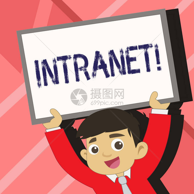 文字书写文本Intranet展示公司专用网络的商业照片互联局域网年轻微笑的学生在头顶向上举高清图片下载-正版图片505909536-摄图网