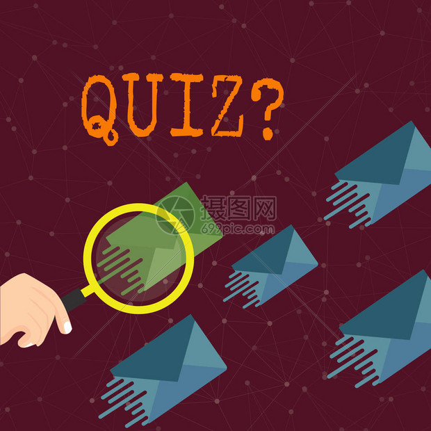 文字书写文本测验商业照片展示短期测试评估考试以量化您的知识放大镜在一个不同颜色的信封和其他具高清图片下载-正版图片505944827-摄图网