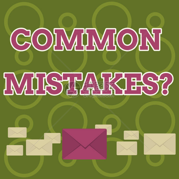 文字书写文本常见错误问题商业照片展示重复行为或判断被误导或错误的不同尺寸的柔和彩色封闭信封高清图片下载-正版图片505952098-摄图网