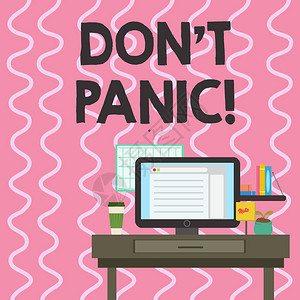 DonTPanic手写文字本概念照片突然感到非常担心或害怕高清图片下载-正版图片506064972-摄图网