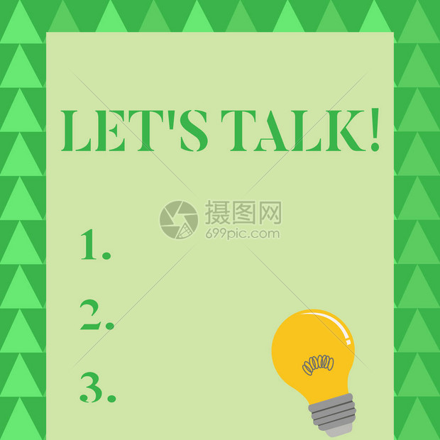 概念手写显示LetSTalk概念意指他们建议开始就特定主题展开对话高清图片下载-正版图片505982813-摄图网
