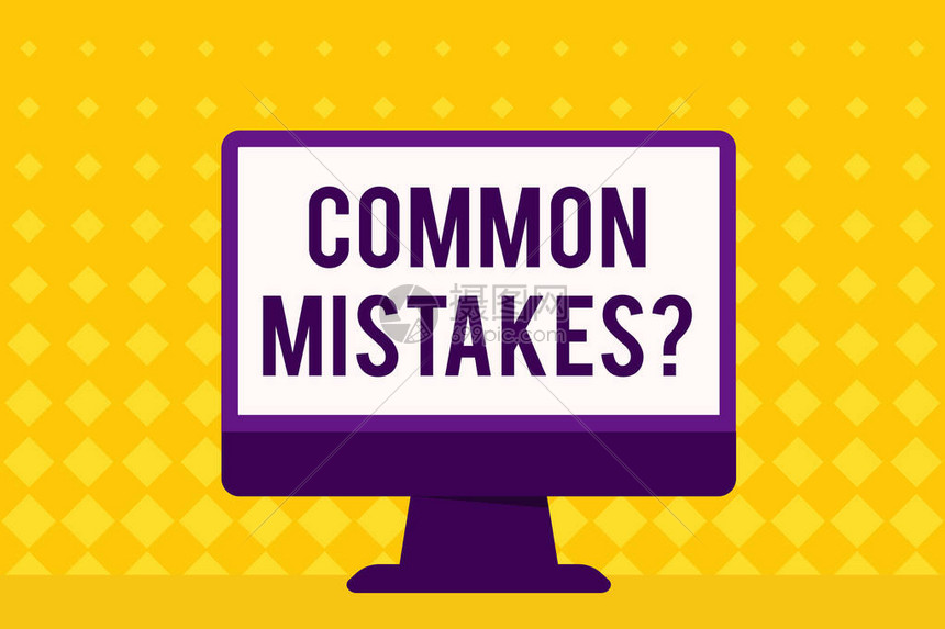 显示常见错误问题的文本符号商业照片展示重复行为或判断被误导犯错空白间台式电脑彩色显高清图片下载-正版图片505995942-摄图网