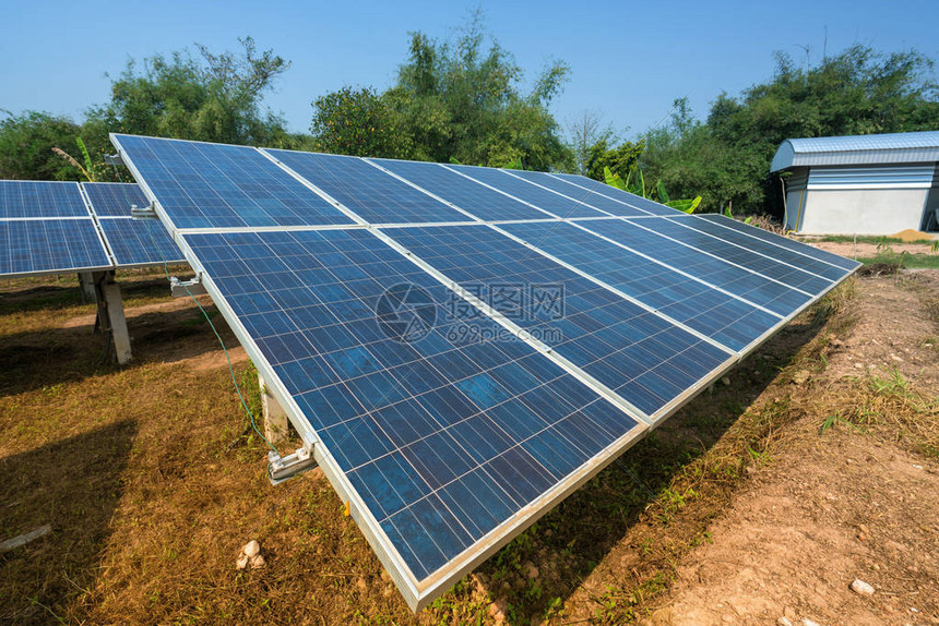 太阳能电池板产生现代能源产业生态清高清图片下载-正版图片506010357-摄图网