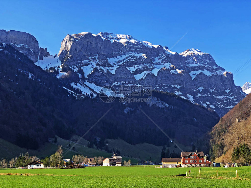 Alpstein山脉和Appenzellerland地区的阿尔卑斯山峰Schafberg和Marwees瑞士内阿彭策尔高清图片下载-正版图片 ...