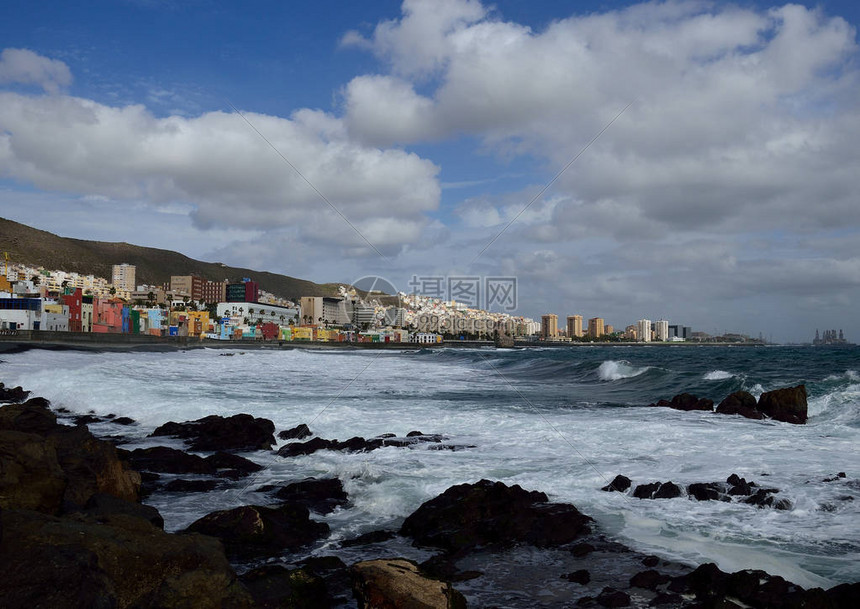 西班牙大加那利群岛拉斯帕尔马斯岛高清图片下载-正版图片506029320-摄图网