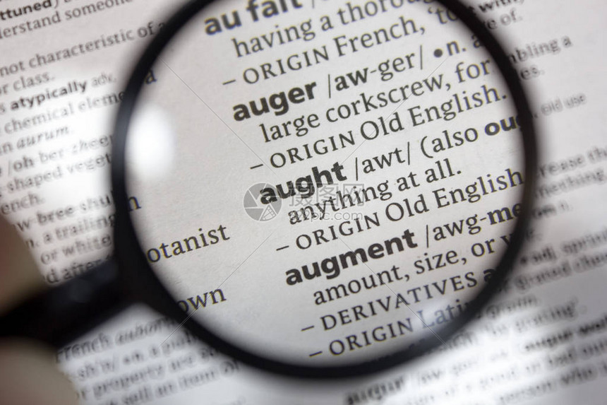 字典中的短语aught一词高清图片下载-正版图片506053555-摄图网
