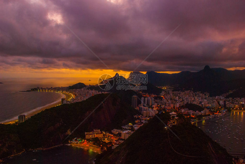 里约热内卢糖Loaf的Urca和BotafogogoaCopacabana海高清图片下载-正版图片506055809-摄图网