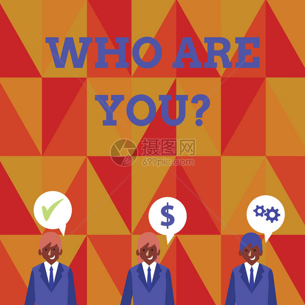 手写文字书写你是谁的问题概念照片询问某人的身份或展示信息商人每个人都有自己的带有优化成本图高清图片下载-正版图片506064945-摄图网