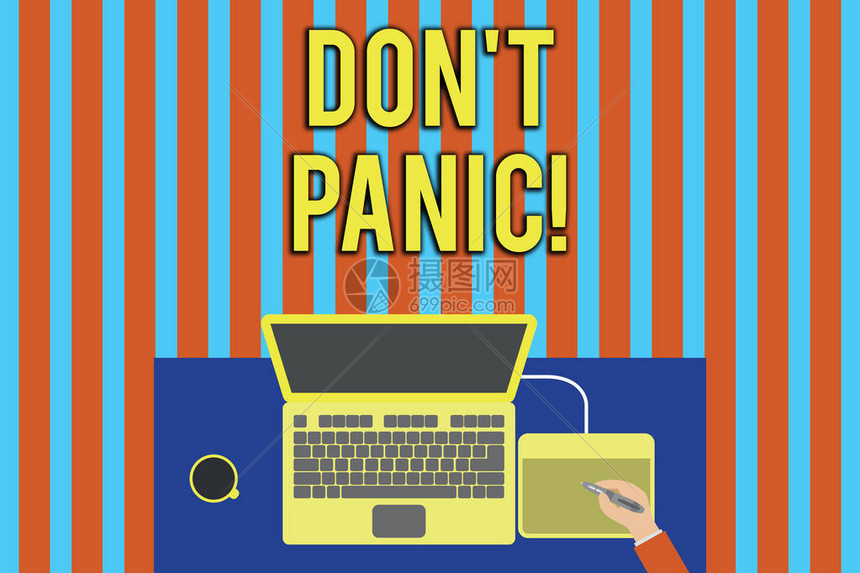 手写文字DonTPanic概念照片突然感到非常担心或害怕高清图片下载-正版图片506085425-摄图网