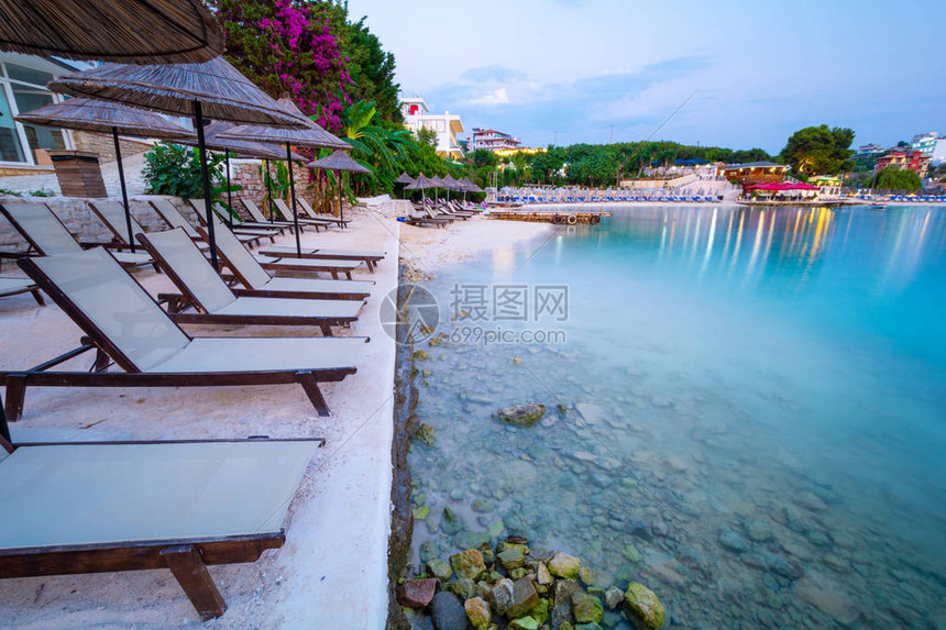 在阿尔巴尼亚黄昏期间在Ksami高清图片下载-正版图片506132153-摄图网